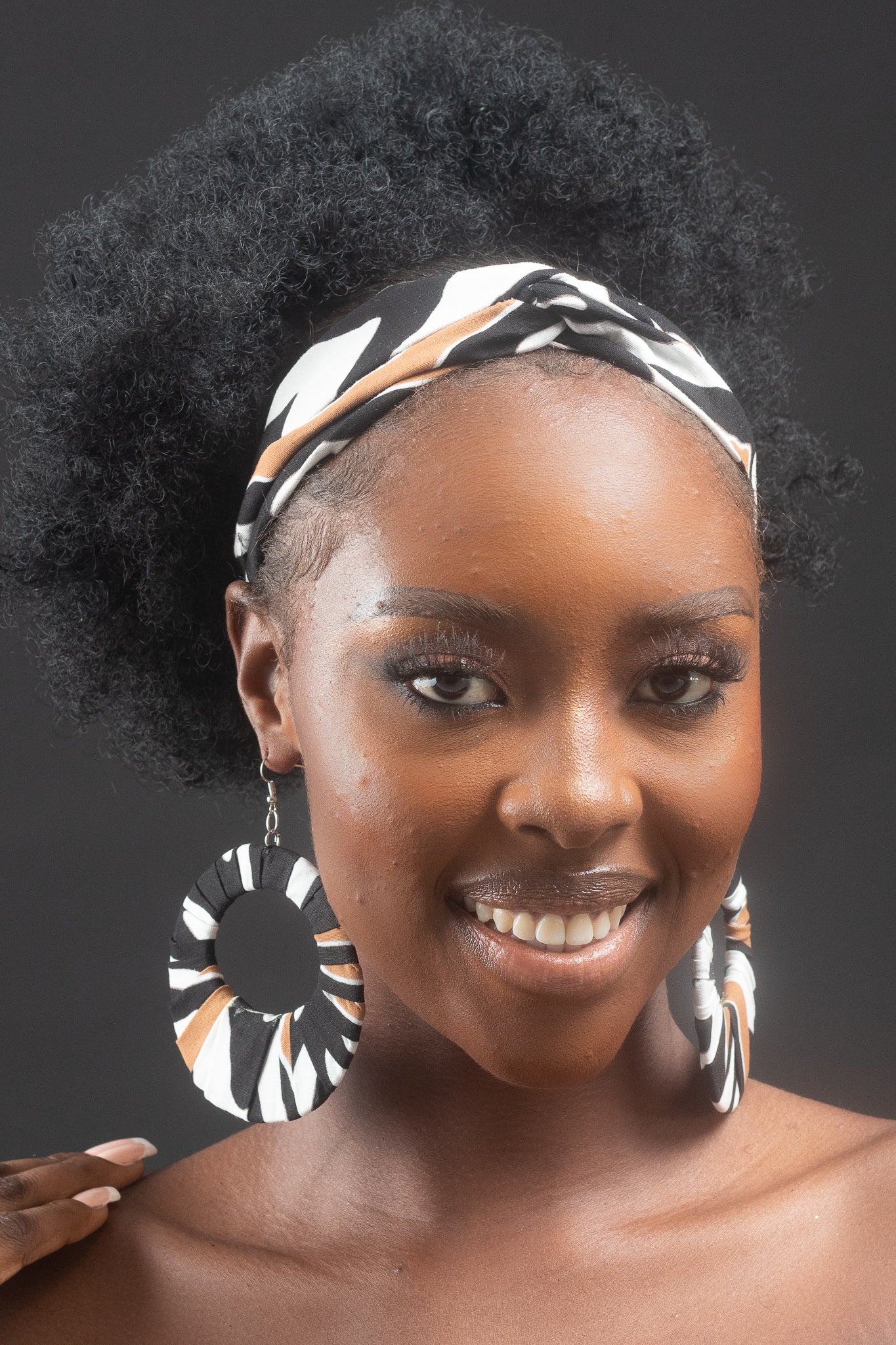Ankara Hoop Earrings MFON | Naborhi